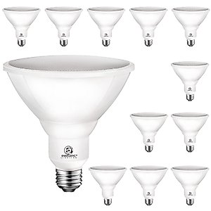 ENERGETIC 100W Outdoor Par38 Led Flood Light,1250lm,5000K Daylight,Dimmable, E26 Base,Waterproof Spot Bulb,UL Listed (12 Pack)