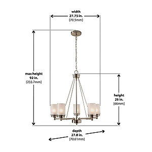 Hampton Bay 5-Light Brushed Nickel Chandelier