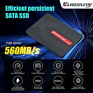 Kuesuny 2TB SATA 2.5" SSD Shark Internal Solid State Drive High Performance Hard Drive for Desktop Laptop SATA III Includes SSD(2TB, SATA 2.5inch)