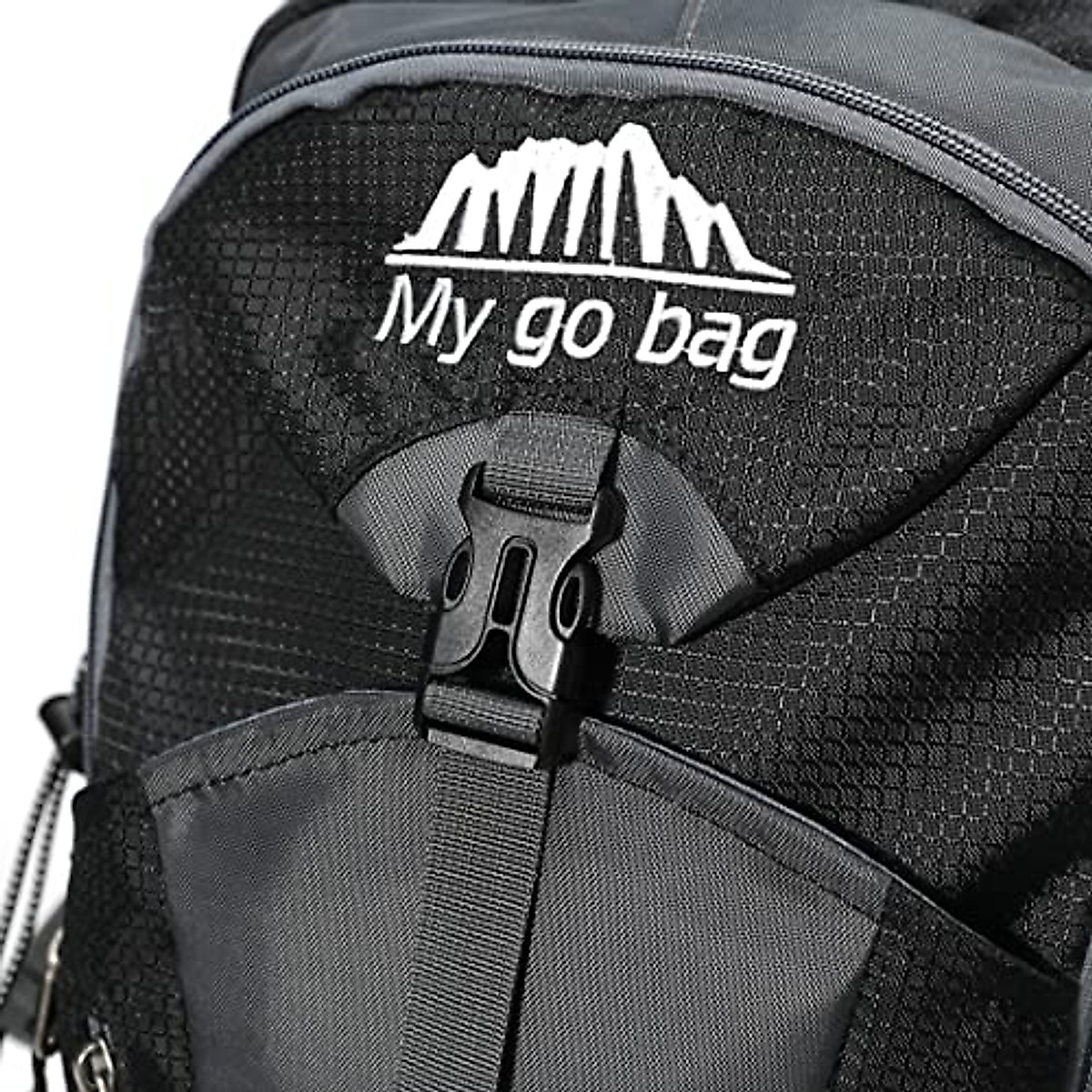 My go bag Premium Hiking Backpack (40 L) For Outdoor Sports, Travel, Camping, Climbing, School - Lightweight Laptop Backpack For Men & Women - Daypack With USB Charging Port & Waist Strap - Black/Gray