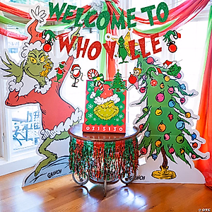 Welcome to Whoville Banner Grinch Christmas Decorations Grinch Garland Decorations Grinch Christmas Vacation Holiday Birthday Party Decorations Christmas Grinch Home Decorations(3 Packs,Pre-assembled)