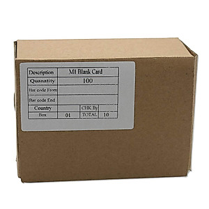 Gialer 100 Pack 1K RFID Smart Intelligent Cards Compatible with Mifare Classic 1K 13.56MHz 14443A Card White Card Hotel Key Cards Access Control Card Printable on Card Printers