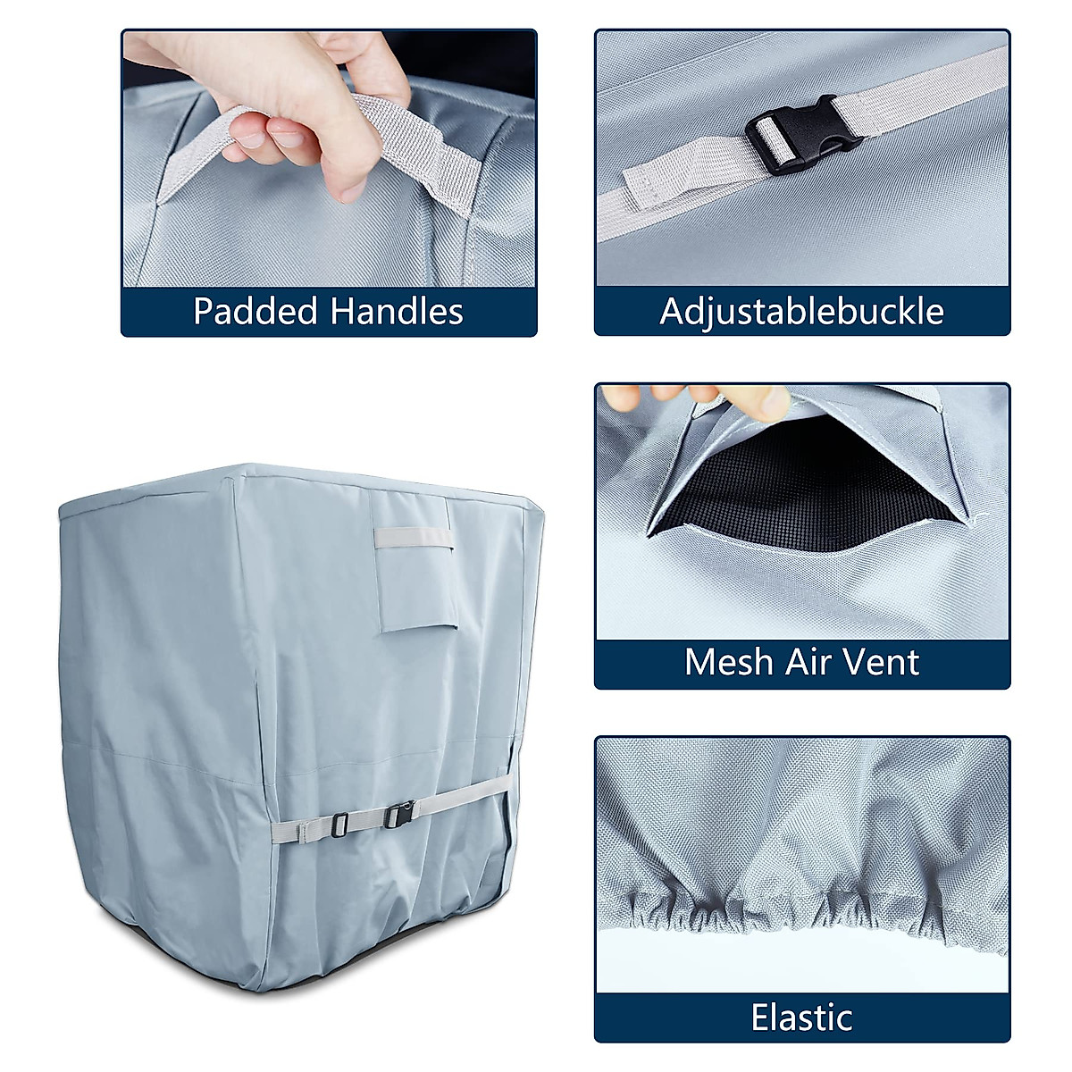 Pearwow Air Conditioner Cover for Outside Unit,Outdoor Central Winter AC Cover Fits up to 24L x 24W x 30H inches