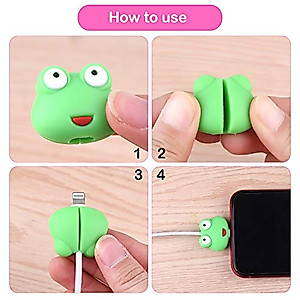 TUPARKA 18 Pcs Cable Protector for iPhone/ipad USB Lightning Cable, Plastic Cute Fish Unicorn Animals Charging Cable Saver, Phone Accessory Protect USB Charger