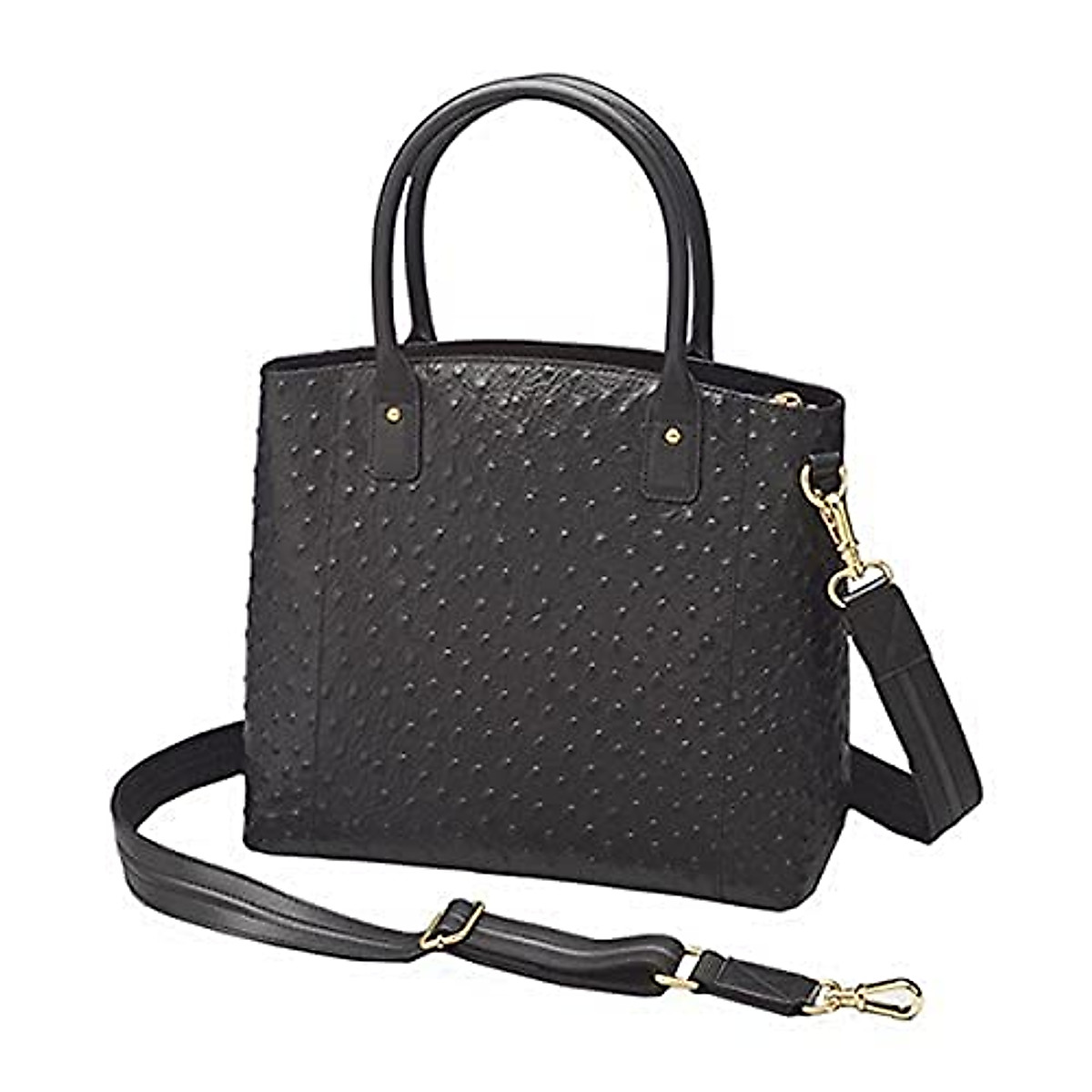 Gun Toten Mamas Ostrich Debossed Cowhide Tote Bag, Black, One Size