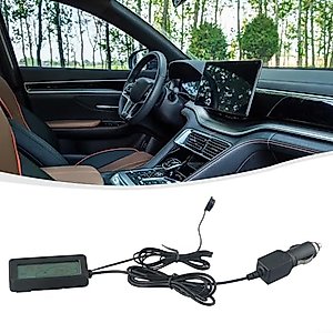 Car Thermometer, Reads Inside & Out Temperature, Celsius and Fahrenheit Conversion, 12v digital backlight LCD car Thermometer