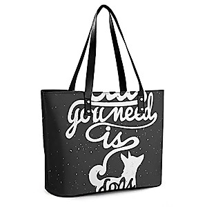 Womens Handbag Dog Leather Tote Bag Top Handle Satchel Bags For Lady