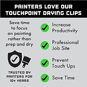 Erecta-Rack Touch Point Drying Clips for Drying Man Doors, Cabinet Doors & Trim, Prevents Touch Ups, Reduce Point of Contact for All Painters, for Use with Erecta-Rack 10 Level Paint Drying Rack Kit