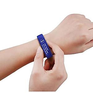 MissNaNa Personalized Silicone Medical Bracelets Various Color Emergency ID Alert Bracelet Engraved ID Bracelet for Women Men Teenager (Red)