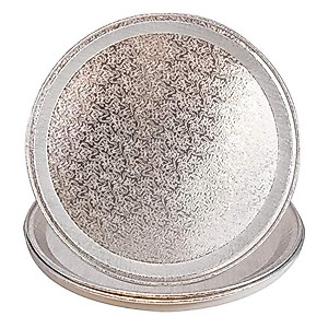 Upper Midland Products 3 Serving Tray Platters Elegant Aluminum Round Disposable Plastic Alternative