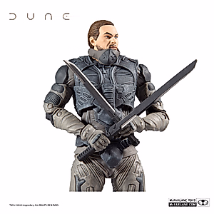 McFarlane Toys Dune Duncan Idaho 7-inch Action Figure with Build-A Glossu ‘Beast’ Rabban Figure Parts, Multicolor
