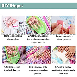 Amphol Stitch Diamond Painting Kits for Adults, DIY 5D Diamond Painting Kits for Kids Beginner, Full Drill Diamond Art for Home Wall Décor Gem Art 12 x 16 Inche