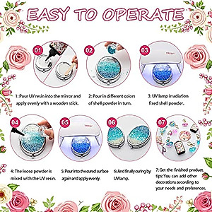 YIEHO 300g UV Resin Kit with Light-Upgraded Crystal Clear Hard UV Curing Premixed Epoxy Resin Starter Supplies for Art Craft Beginner Jewelry Making with Lamp