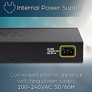 TRENDnet 16-Port Gigabit Switch, TEG-S17, 16 x Gigabit RJ-45 Ports, 32Gbps Switching Capacity, Fanless Design, Metal Enclosure, Internal Power Supply, Lifetime Protection, Black