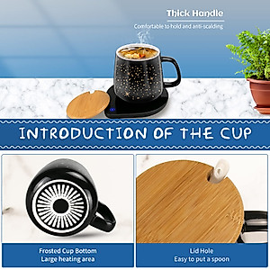 【2023 Upgraded】 Coffee Warmer with Mug Set/Coffee Cup with Warmer/Coffee Mug Warmer with 2 Temperature/Coffee Cup Warmer for Desk/Gifts for Birthday, Thanksgiving Day and Christmas, Valentine's Day