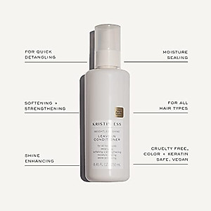 Kristin Ess Hair Weightless Shine Leave In Conditioner Spray for Curly, Straight & Dry Damaged Hair - Vegan, Sulfate Free + Paraben Free - Moisture Repairing Detangler Spray for Frizzy Hair, 8.45 oz.