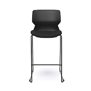 HON Basyx Contempo Guest Stool, 2 Pack, Black/Black