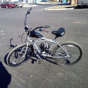 Afranti Bicycle Motor Kit 80cc, Motorized Bicycle Engine Kit 2 Stroke Petrol Gas Motor Engine Kit Fits Most 26" or 28" Bikes with V-Frame