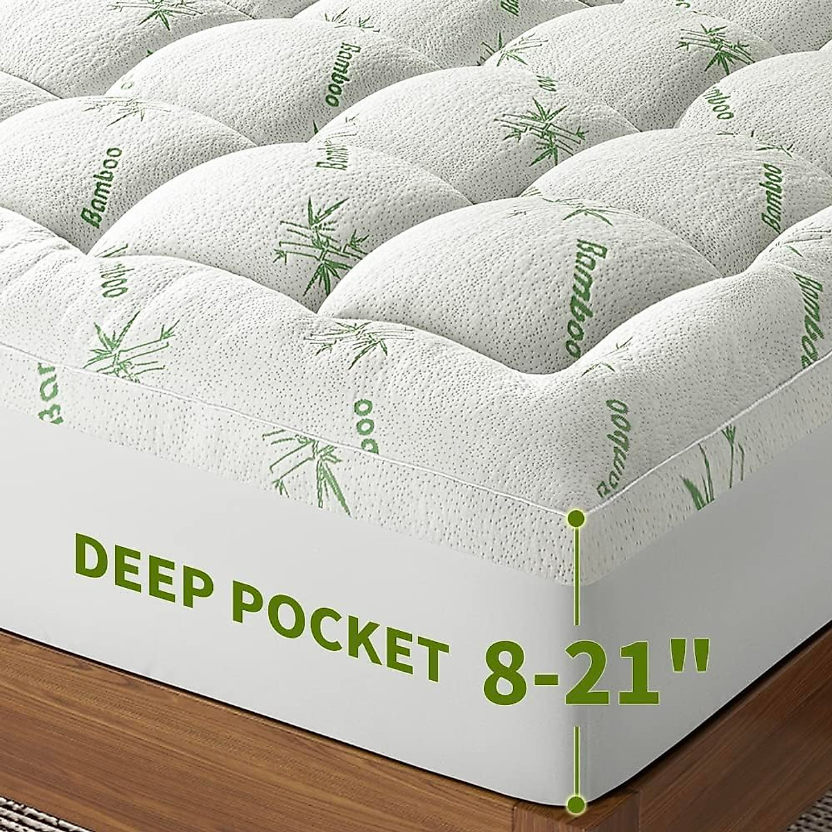 Shilucheng Twin XL Mattress Topper, Cooling Mattress Pad for Back Pain, Extra Thick 1000 GSM Down Alternative Fill, Soft Breathable Pillow Top Mattress Cover with 8-21" Deep Pocket (39"x80")