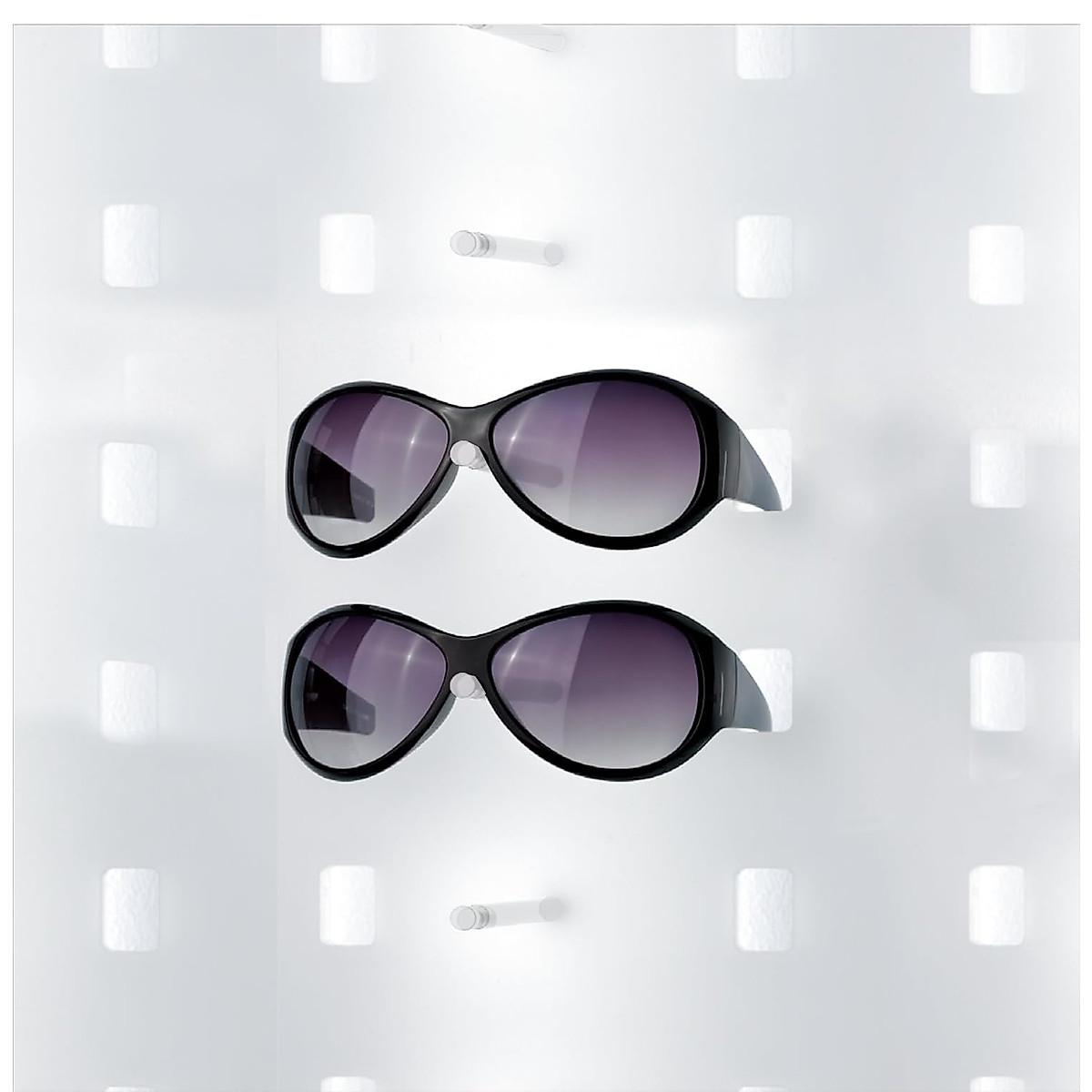 Optical Display for 60 Eyewear Frames - Wall Mount Acrylic Eyewear or Sunglass Display Package in Polar White for 60 Frames – 31.25” (H) X 36.5” (W)