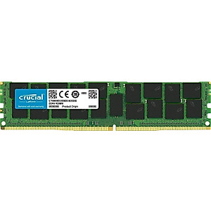 Crucial Bundle with 128GB (4 x 32GB) DDR4 PC4-21300 2666MHz RDIMM (4 x CT32G4RFD4266), Dual Ranked Registered ECC Memory