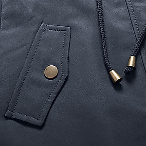 luwita Army Green Jacket Women Women's Winter Jackets Coats Thick Lined Warm Overcoat Long Sleeve Hooded Puffer Down Zip Up Button Overcoat Zip Up Hoodie Y2K