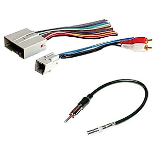 ASC Audio Car Stereo Wire Harness and Antenna Adapter to Install an Aftermarket Radio for Some Ford Lincoln Mazda Mercury Vehicles- Retains Factory Subwoofer- Compatible Vehicles Listed Below