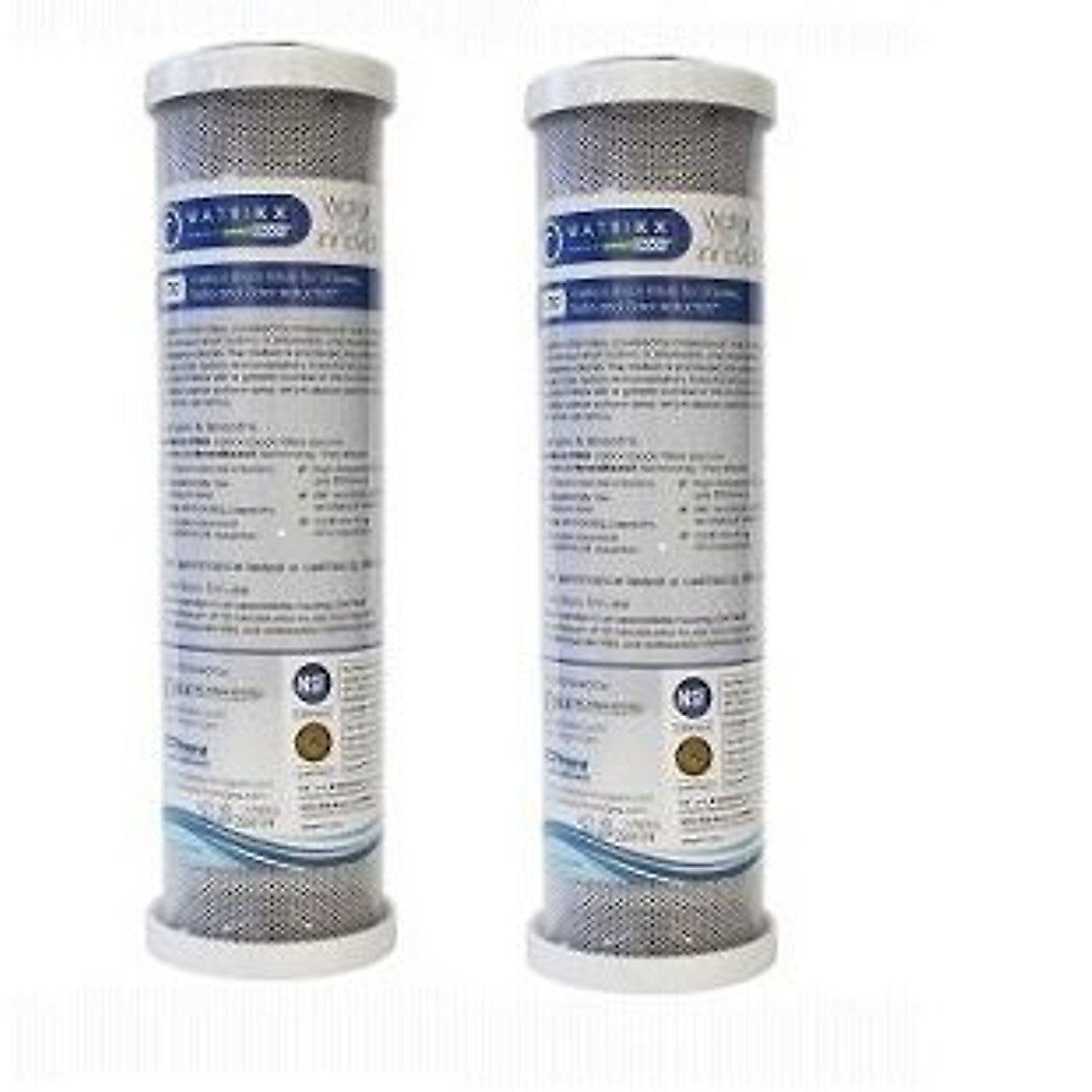 KX Matrikx 32-250-10-GREEN Chlorine Taste and Odor Filter Cartridge, 10-Inch (2 PACK)