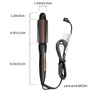 MIRACOMB 3-in-1 Hair Straightener Curling Iron 1.25 Inch Tourmaline Ceramic Flat Iron - Ionic Hot Brush Styler - Anti Scald Curler for Straightening & Curling, 5 Temp Settings (Package May Vary)