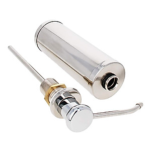 MroMax 1Pcs Sink Soap Dispenser or Lotion Dispenser for Kitchen Sink Brushed Stainless Steel 10oz Kitchen Sink Soap Dispenser Bar Sink Soap Dispenser