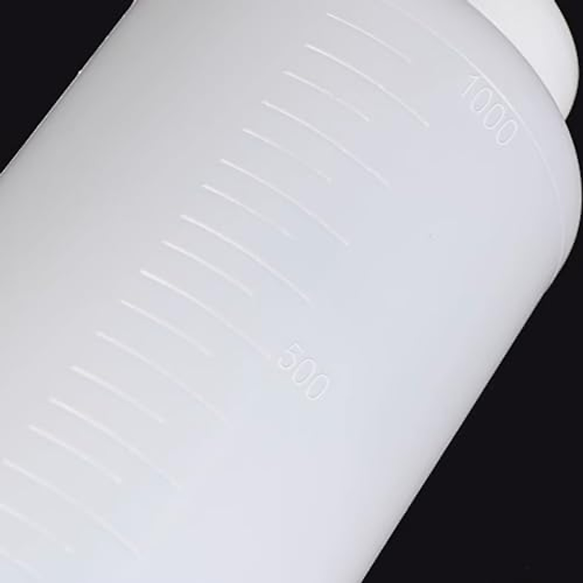 10Pcs 33.82oz/1000ml Plastic Bottles, Lab Cylindrical Chemical Reagent Bottle, Wide Mouth Laboratory Reagent Polyethylene Bottle Sample Sealing Liquid Storage Container for Food Store Translucent