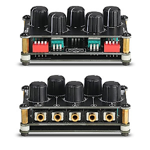 Little Bear MC5 Mini Portable Stereo 4 Channel Audio Mixer Passive Live Studio Console Recording Low Noise (No Power Needed)