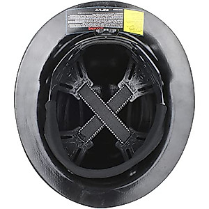 Dynamic WolfJaw Fiberglass Full Brim Hard Hat with Wheel Ratchet, Black