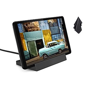 Lenovo 2021 Newest Smart Tab M8 with Google Assistant, 8 inch 1280x800 IPS Touchscreen Android Tablet, Quad-Core Processor, 2GHz RAM, 32GB Storage, Long Battery Life, Android 9 Pie + Oydisen Cloth