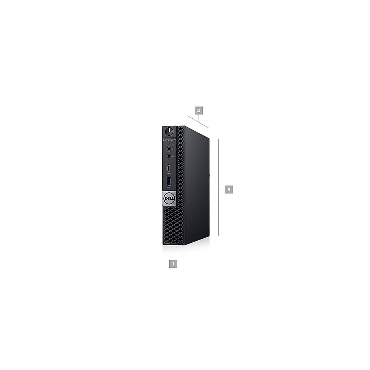 Dell OptiPlex 7070 Micro Desktop Intel Core i7 9th Gen i7-9700T Eight Core 256GB SSD 16GB Windows 10 Pro (Renewed)