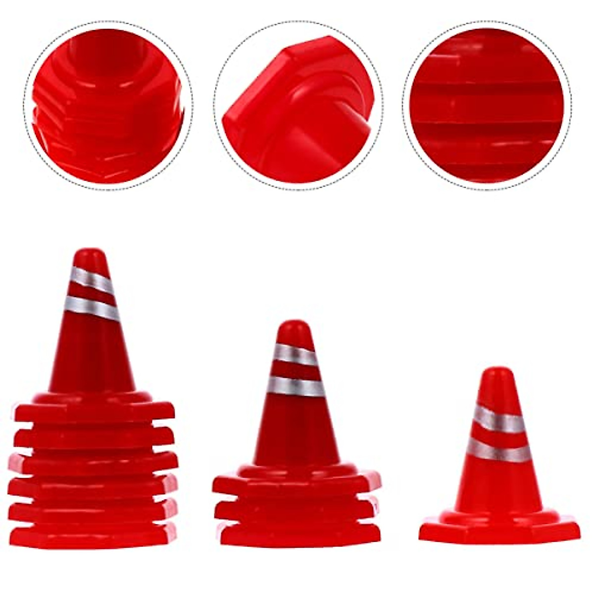 CANIGHT 100 pcs DIY Pattern Sand Props Aids Mini Cones Cone with Playthings Photo Training Style Driveway Theme Field Prop Home Random Decor Plastic Child Sports Street Mats Pretend