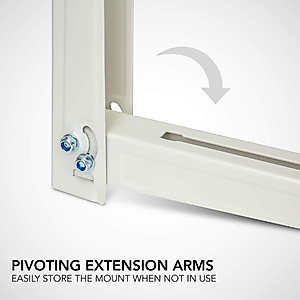 Ivation Outdoor Split Air Conditioner Mount Bracket, Heavy-Duty Wall Mounting Universal AC Bracket with Hardware for Ductless Mini Split Condenser Heat Pumps & HVAC Systems, Max 331 Lb. Capacity