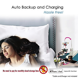 PioData iXflash Cube 512GB Photo Storage Device Apple MFi Certified USB Type A for iPhone & iPad, Auto Backup Photos & Videos