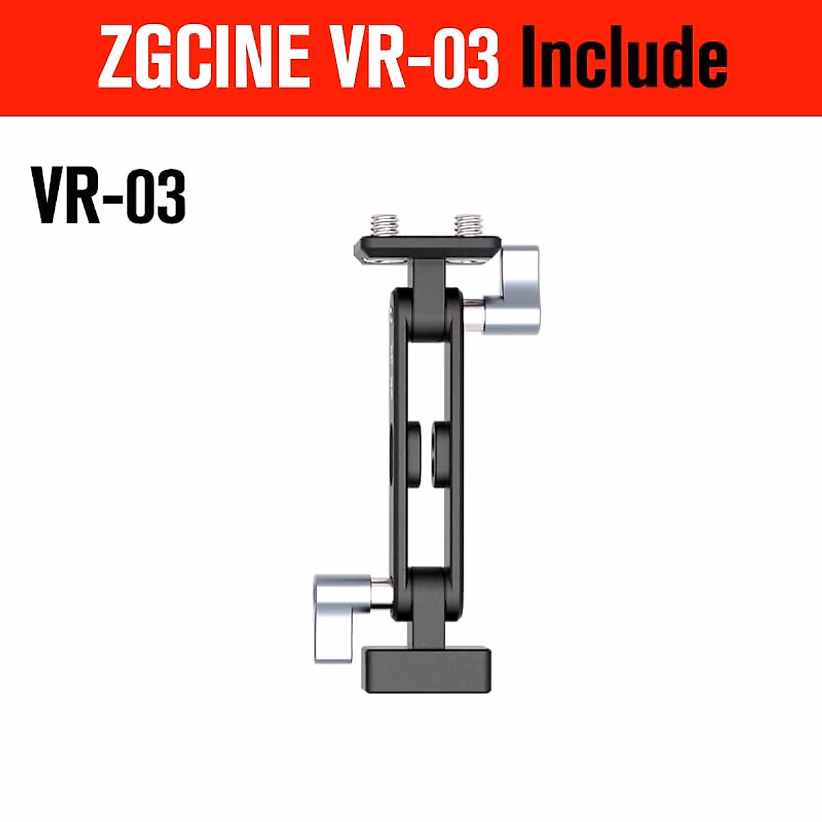 ZGCINE VR-01 VR-02 VR-03 V Mount Battery Plate W/Rod Clamp Standard V Lock Battery Plate Adapter with Automatic Lock Protection VR-03