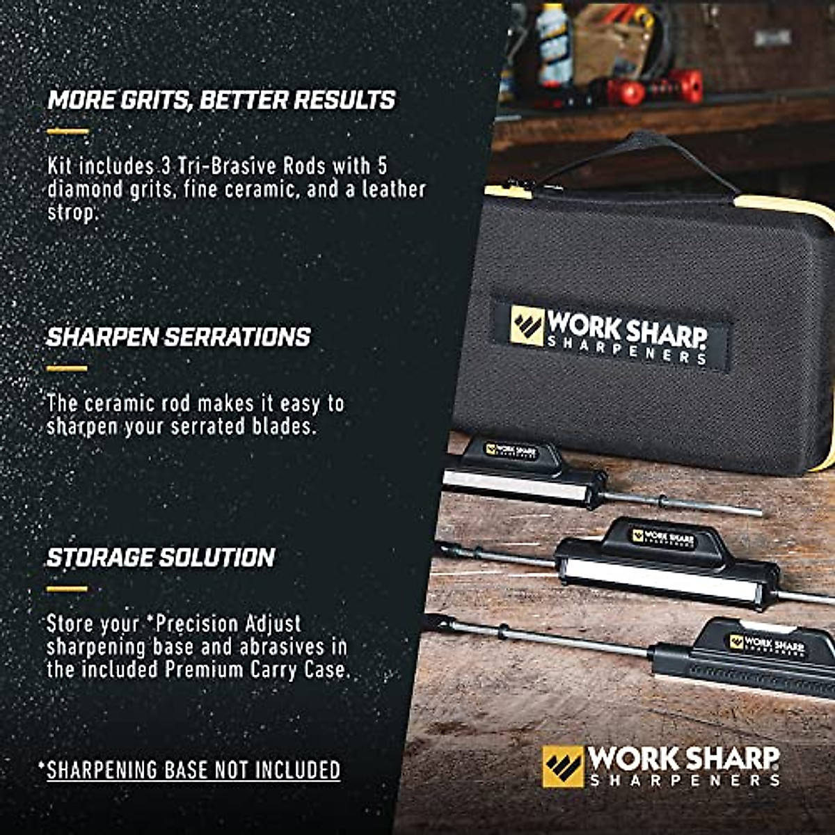 Upgrade Kit for Precision Adjust Knife Sharpener, Set of 7 Abrasives and Carry Case