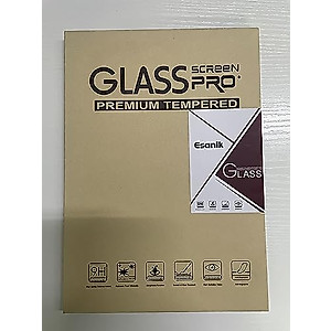 Esanik [2+2 Pack Like Paper Glass Screen Protector for iPad Pro 12.9 2022 6th & 2021 5th & 2020 4th with Camera Lens Protector & Alignment Frame, 9H Tempered Glass PAPERed Film for Drawing Writing