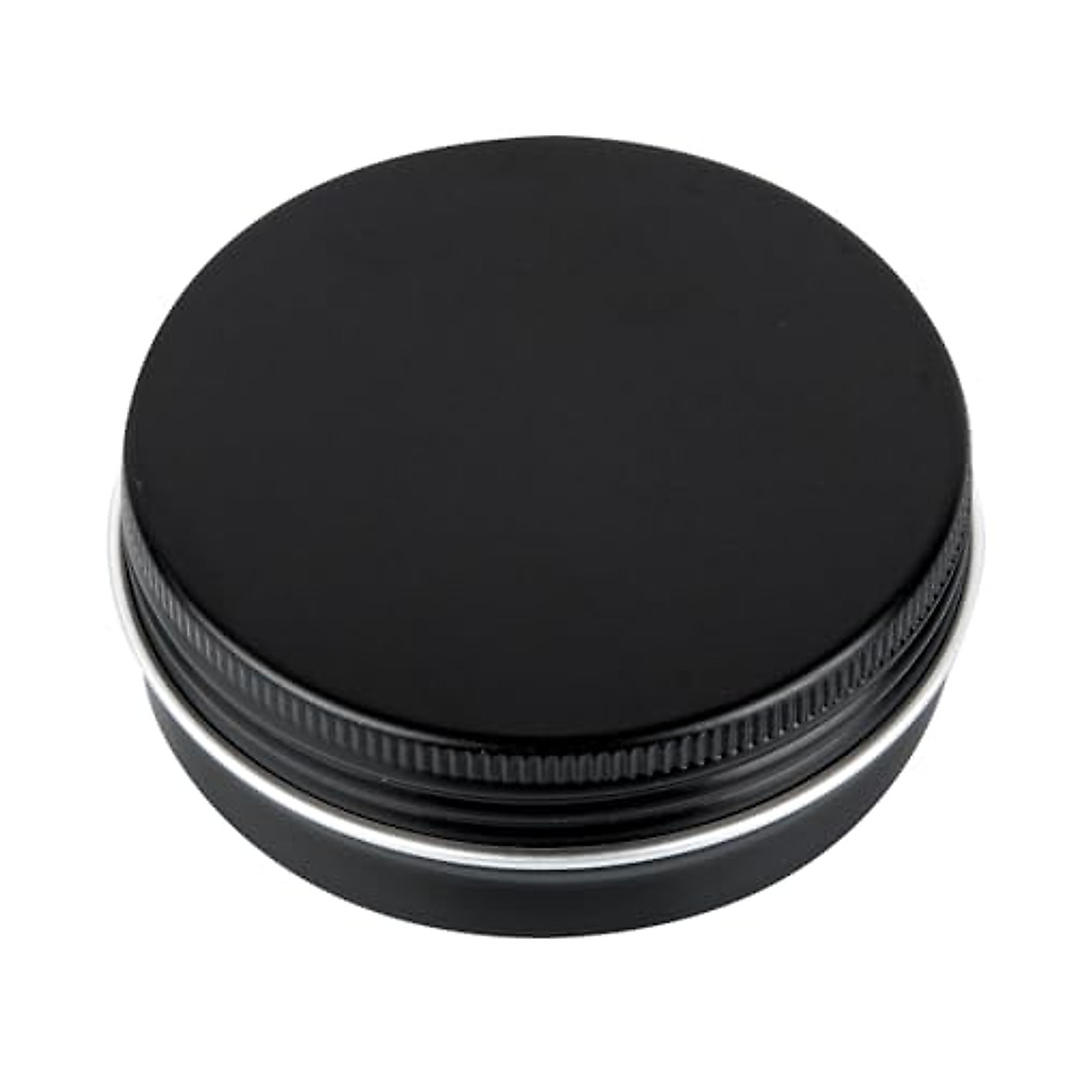 Restaurantware RW Base 2 Ounce Tin Storage Boxes 10 Round Tin Boxes With Lids - Durable Screwable Lids Black Aluminum Storage Containers Customizable Fits Mints Pills Or Herbs