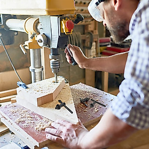 Worldity 6 Sizes Drill Chuck Key Wrench, Heavy Duty Carbon Steel Replacement Drill Press Chuck Key for Drill Clamping Tool (Chuck Diameter: 5/32" 1/4" / 3/8" / 1/2" / 5/8" 3/4")