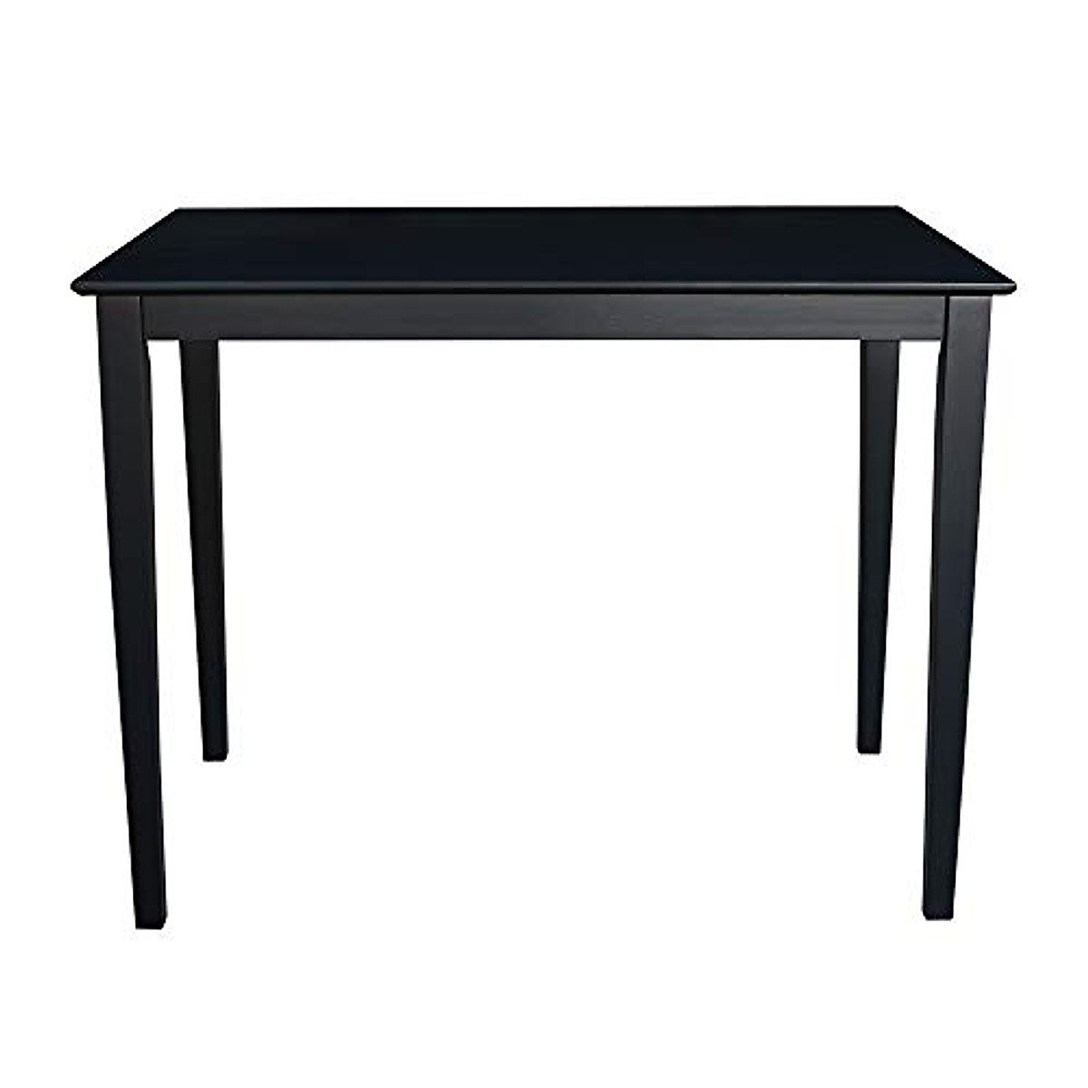 International Concepts Solid Wood Dining Table with Shaker Legs, 48 by 30 by 36-Inch, Black