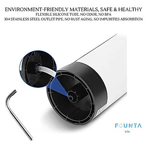 Electric Water Dispenser Pump - Food Grade Pump Pressurized for Easy Dispensing - Battery Powered Water Dispenser Compatible w/ 2-5 Gallon Water Bottles - Ideal for Home/Office/Camping Use