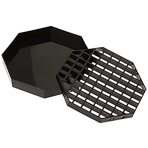 Winco DT-60 4 Count Drip Trays, 6 by 6-Inch, Value Pack, Black, Medium