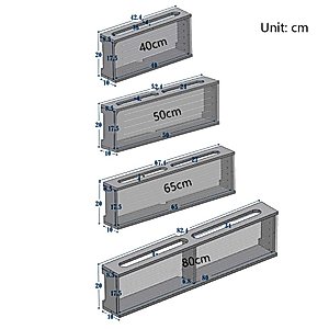 Solid Wood Network Set-top Box Wall Mounted Router Storage Box TV Lower Row Socket Occlusion Box Wireless WiFi Router Shelf (Size : Length 80cm)