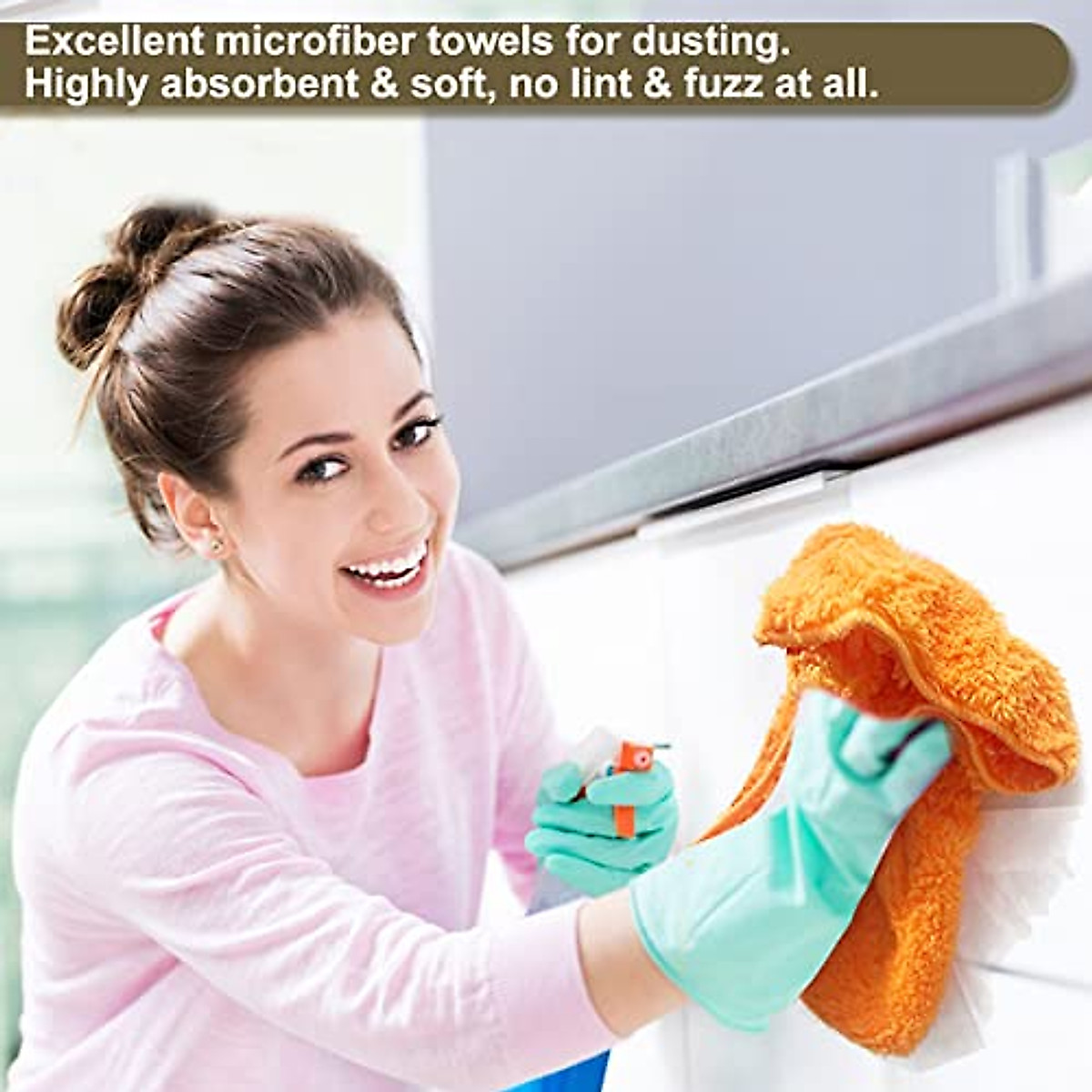 SUPERWASH PLUS Microfiber Towel for Cars Detailing Wash Polishing, Super Absorbent Premium Plush Microfiber Cloth for Household Cleaning, 16 x 14 in - 3 Pack