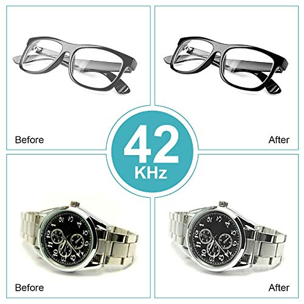 Ultrasonic Cleaner, UKOKE 3800S Professional Ultrasonic Jewelry Cleaner with Timer, Portable Household Ultrasonic Cleaning Machine, Electronics Eyeglasses Watch Ring Diamond Retainer Denture Clean