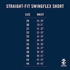 IZOD Mens 9.5" Swingflex Stretch Straight Fit Golf Shorts, Cinderblock, 30 US